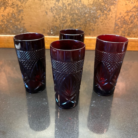 Luminarc France | Dining | Vintage Luminarc Cristal Darques Durand Ruby ...